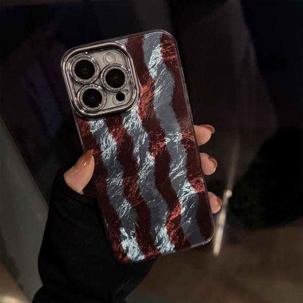 Handmade Resin Phone Case With Iridescent Glitter, Pearl Accents, and ...
