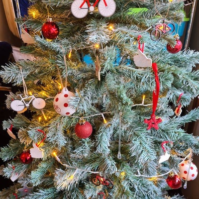 Snowflake / Christmas Star Bicycle Chain Tree Decoration Cute Handmade ...