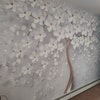 3D Embossed White Flowers Tree Wallpaper Wall Mural Creative Unique ...