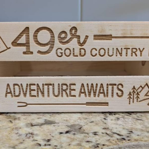Personalized S'mores Crate Kit, Engraved Roasting Sticks, Campfire Gift ...