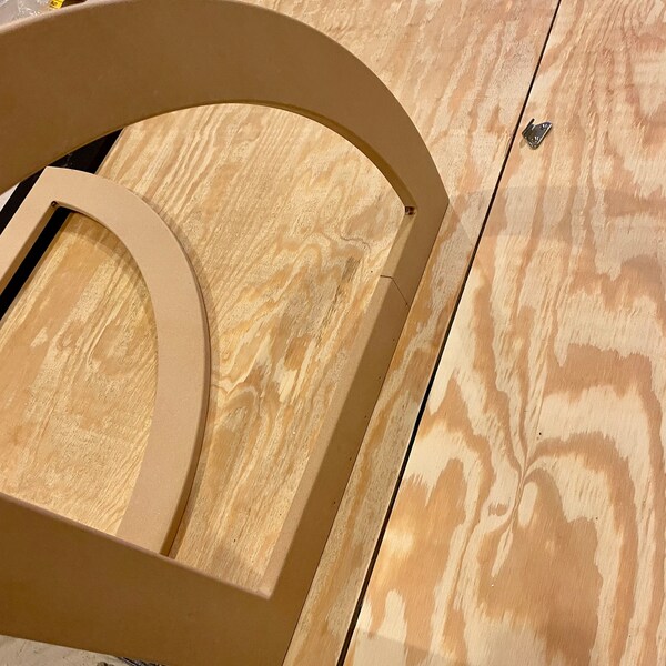 2 Piece Set, 1 Half Round Arch Backdrop With Removable Shelves Folding ...