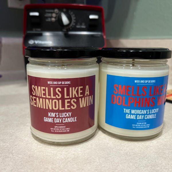 Personalized Smells Like A Sooners Win Candle, Custom Oklahoma Candle ...