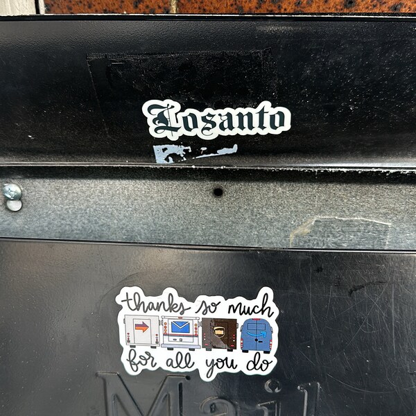 Thank You Mailbox Decal, Housewarming Gift, Mailman Sticker, New Home ...