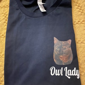 Custom Cat Shirt, Personalized Cat Photo and Name Shirt, Custom Name ...