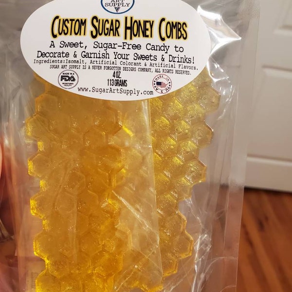 Honey Comb Sugar Art Drops™ Hard Candy Cake Toppers & More - Etsy
