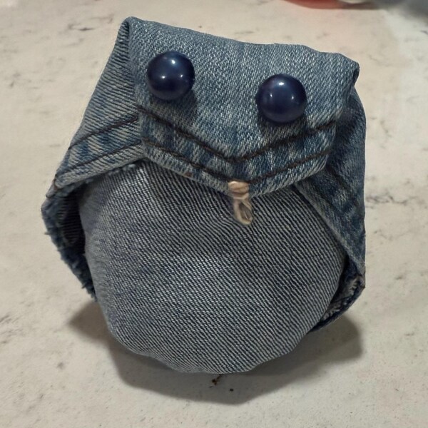 Denim Bear Sewing Pattern PDF Easy Hand Sew From Scraps - Etsy