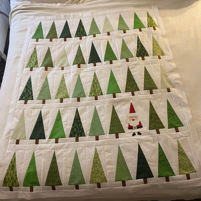 Santa in the Trees Quilt Kit - Etsy