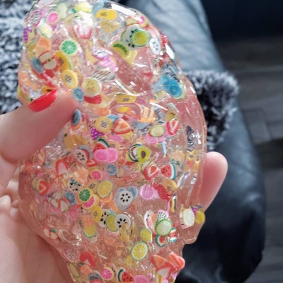 Clear Fruit Slime Detox Water Clay Fruit Slices Unscented Slime - Etsy