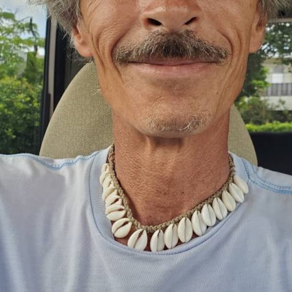 Handmade Hemp Long Necklace With Cowrie Shells - Etsy