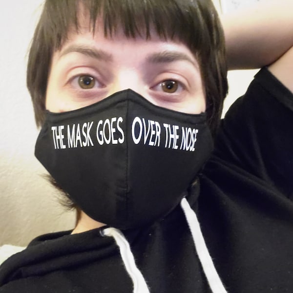 The Mask Goes Over the Nose Face Mask|face Covering Two Layers of ...