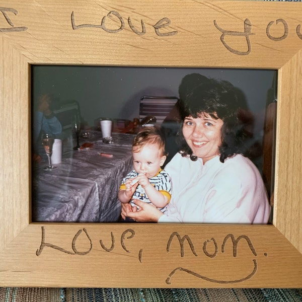 Engraved Handwriting Frame, 4x6 Picture Frame, Memorial Gift Idea ...