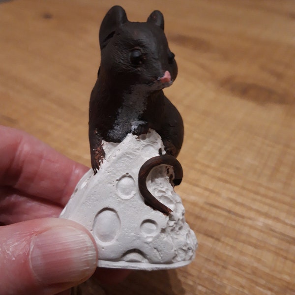 Mouse Sitting on a Piece of Cheese 3D Silicone Mold, Soap Mould, Candle ...