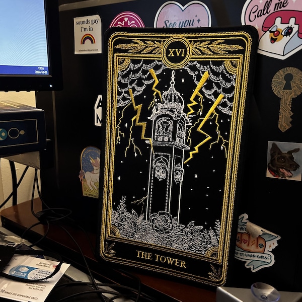 Large Embroidered Back Patch - "the Tower" - Etsy