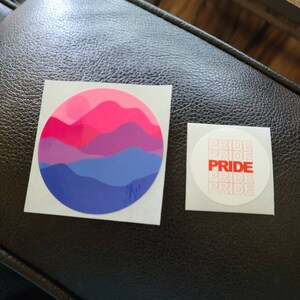 Subtle Bi Flag Sticker Pride Sticker Mountain Sticker - Etsy