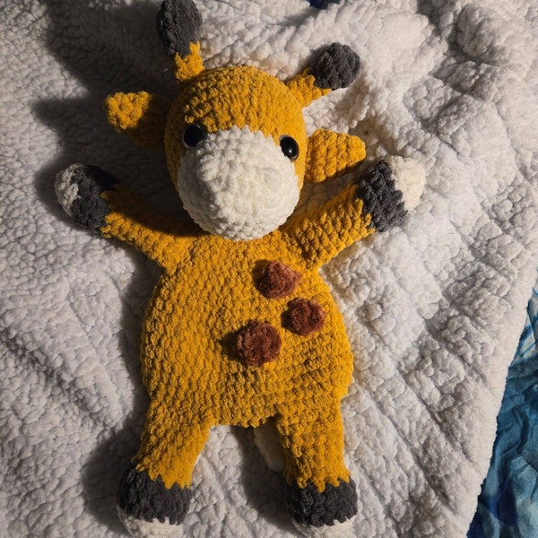 Giraffe Lovey Crochet Pattern, Amigurumi Giraffe Security Blanket ...
