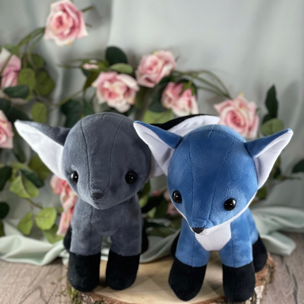 BUNDLE Deal Plush Sewing Pattern Fox and Fennec Stuffed Animal - Video Tutorials Wolf Canine Dog ...