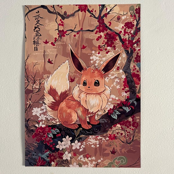 Rayquaza Poster: Japanese Style Pokemon Inspired Anime Artwork ...