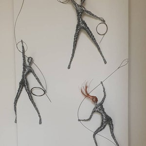 Climbing Figures Wire Sculptures Set of 2 Wire Sculptures - Etsy