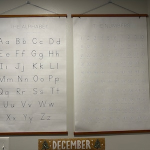 Montessori Cursive Alphabet Poster Handwriting Chart ABC - Etsy