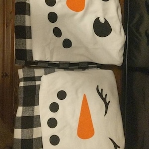 Snowman Pajamas, Snowmen Face Pajamas, Matching Family Pajamas, Ski ...