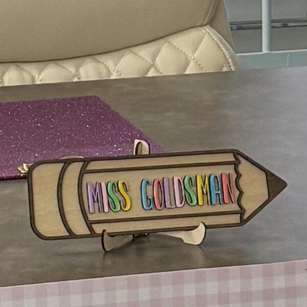 Teacher Classroom Sign, Teacher Name Sign, Pencil Name Sign, Teacher ...