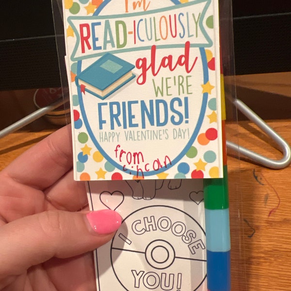 Bookmark Valentine's Day Printable Tag Book Valentine Readiculously ...