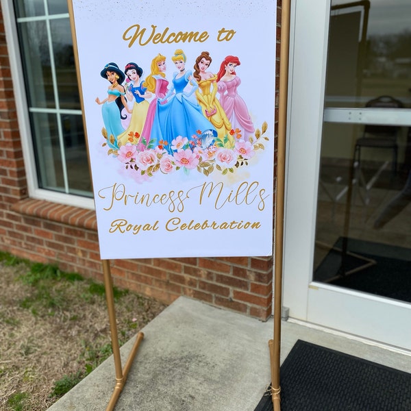 Editable Princess Birthday Welcome Sign Template, Any Age Princess Girl ...