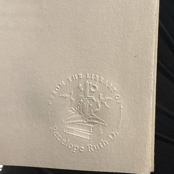 Book Embosser Personalized, From the Library of Book Stamp, Custom Book Embosser, Library ...