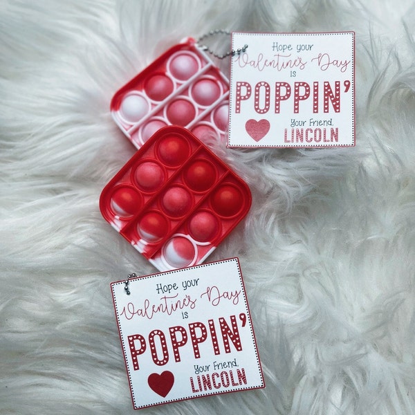 CUSTOM Hope Your Valentine’s Day is Poppin’ Digital Printable Pop It ...