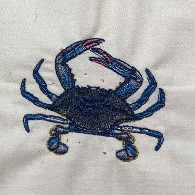 Blue Crab Embroidery Design - Etsy