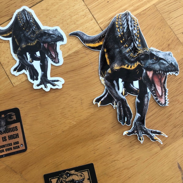 Indoraptor Sticker: Jurassic Park Dinosaur Decal, Waterproof Vinyl - Etsy