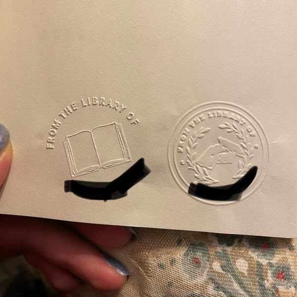 Personalized Book Lover Gift Embosser | Monogram Book Stamp Embosser ...