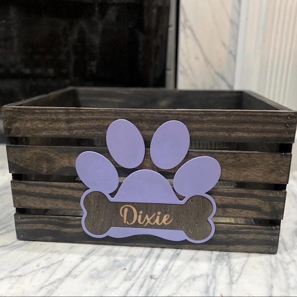 Large Personalized Dog Toy Basket Gift for Dog Lover Personalized Dog ...