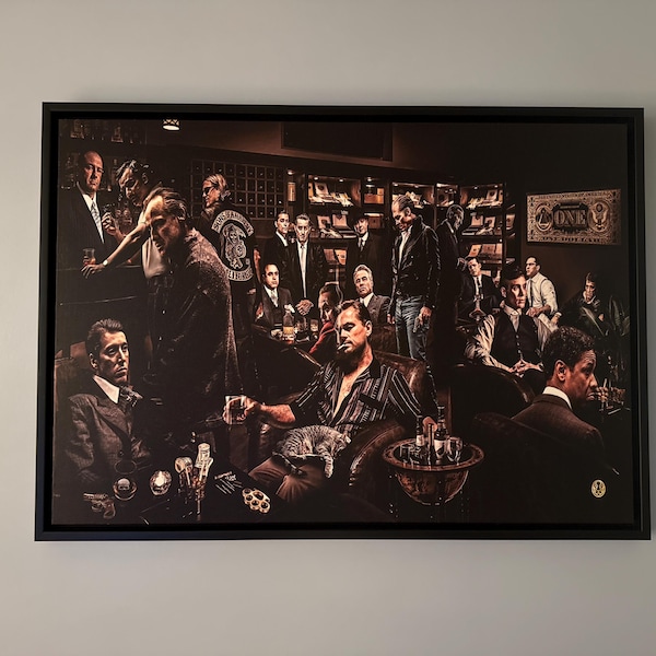 Movie Mafia Canvas Art: Gangster Legends Print, Man Cave Decor - Etsy