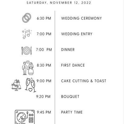 Wedding Weekend Timeline Template, Wedding Day Timeline Template ...