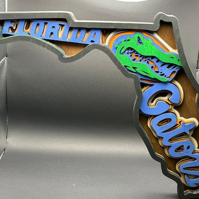 Florida Gators Laser Cut File 3D Layered Wall Art - Etsy