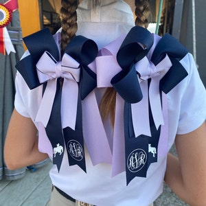 Custom Logo Equestrian Horse Show Bows | Etsy