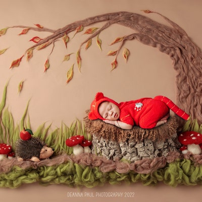 Digital Backdrop, Background Newborn Baby Girl Boy Forest Appeal Fall ...