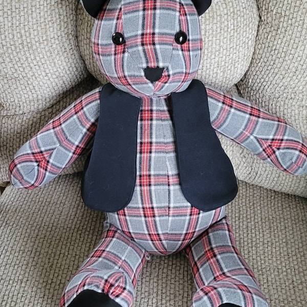 Memory Bear Pattern 6 Sizes Easy Sewing Pattern Plush Bear Pattern ...