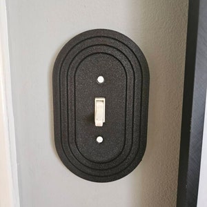 Minimalist Mid Century Modern Dual Toggle Switch Plate Cover With Retro ...