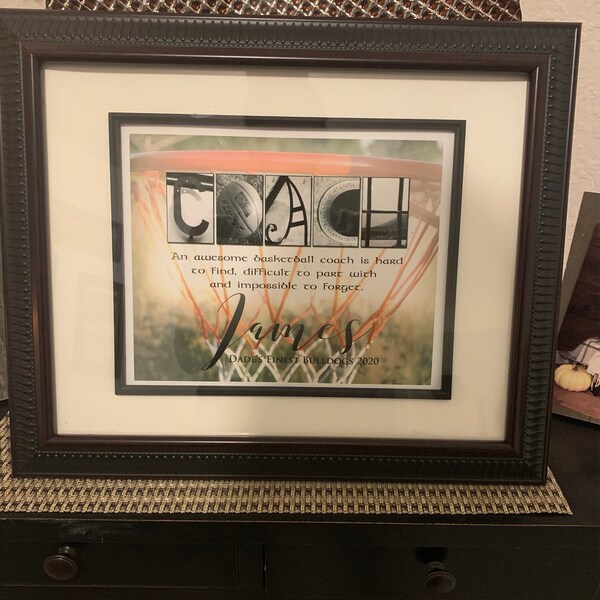 Basketball Coach Gift Personalized Basketball Gift Idea Basketball Mom ...