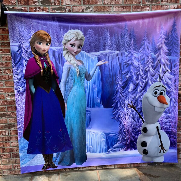 6x6 FT 72x72 Frozen Elsa BACKDROP Banner - Etsy