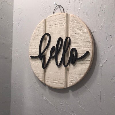 Mini Hello Sign 11 Small Wood Shiplap Sign Modern - Etsy