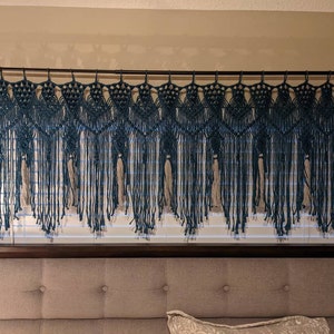 Decor Macrame Curtain Banner Macramemacrame Wall Art.window - Etsy