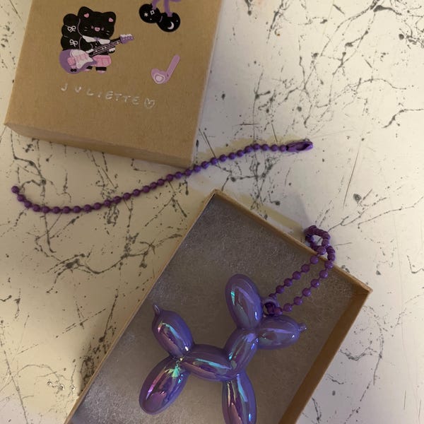 Fun Balloon Dog Keychain Colorful Fun Bag Charm AirPod Case Keychain - Etsy