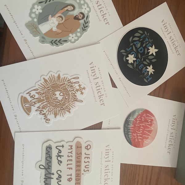Catholic Sticker Bundle, Catholic Vinyl Stickers, Catholic Gifts ...