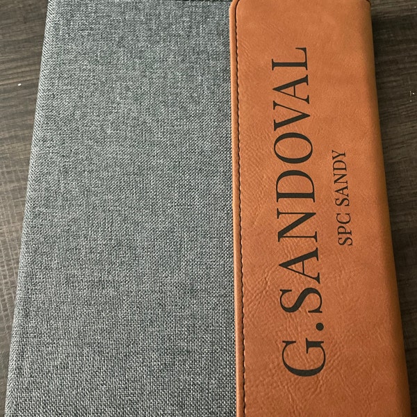 Personalized Journal - Custom Padfolio / Refillable Journal ...