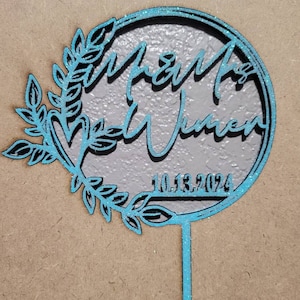 Personalized Script Cake Topper Custom Wedding Cake Topper Anniversary ...