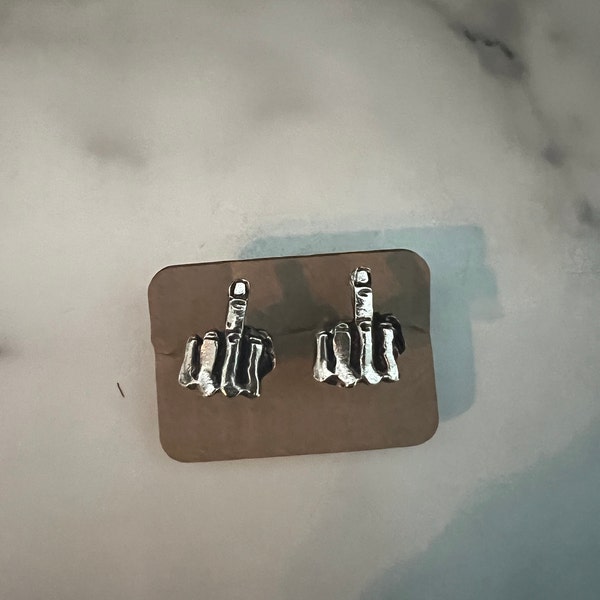 2 Metal License Plate Custom Bolts,middle Finger,flip Off,screw ...