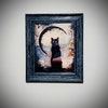 Fearless Familiar - Dark Cat Wall Art Print - Witchy & Skinny Black ...